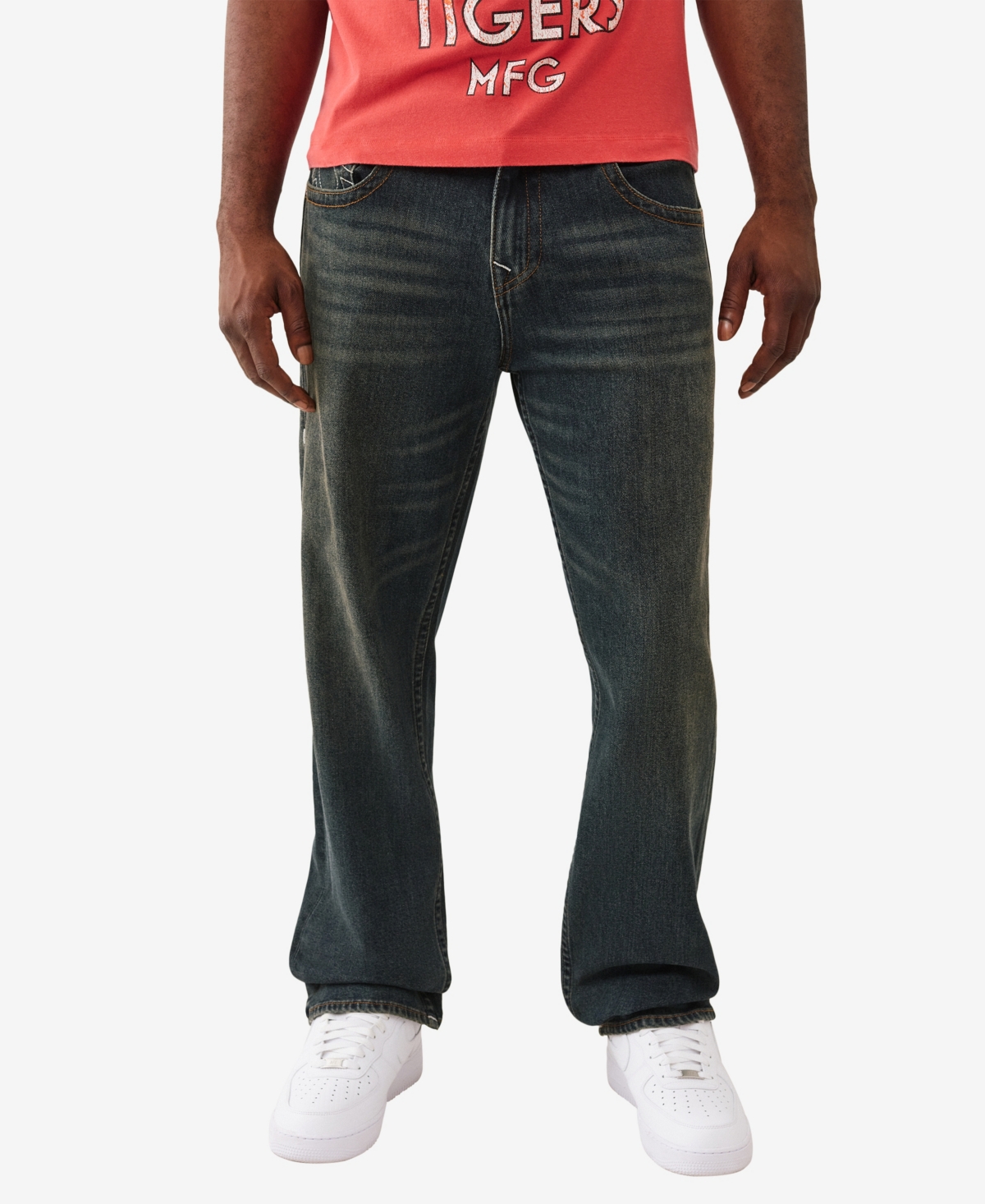 Click here for True Religion Mens Bobby Baggy Flap Jeans - Greenl... prices