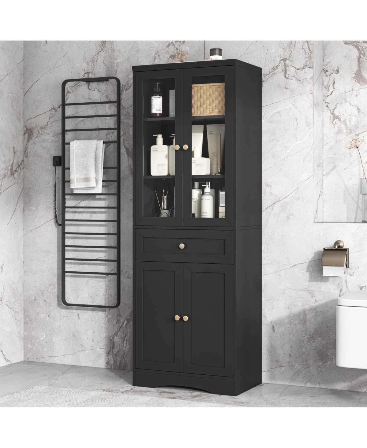 Click here for Casainc Tall Bathroom Storage Cabinet  Four Doors... prices