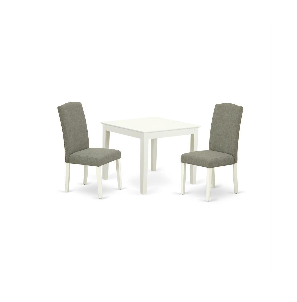 Click here for East West Furniture Dining Room Set Linen White -... prices