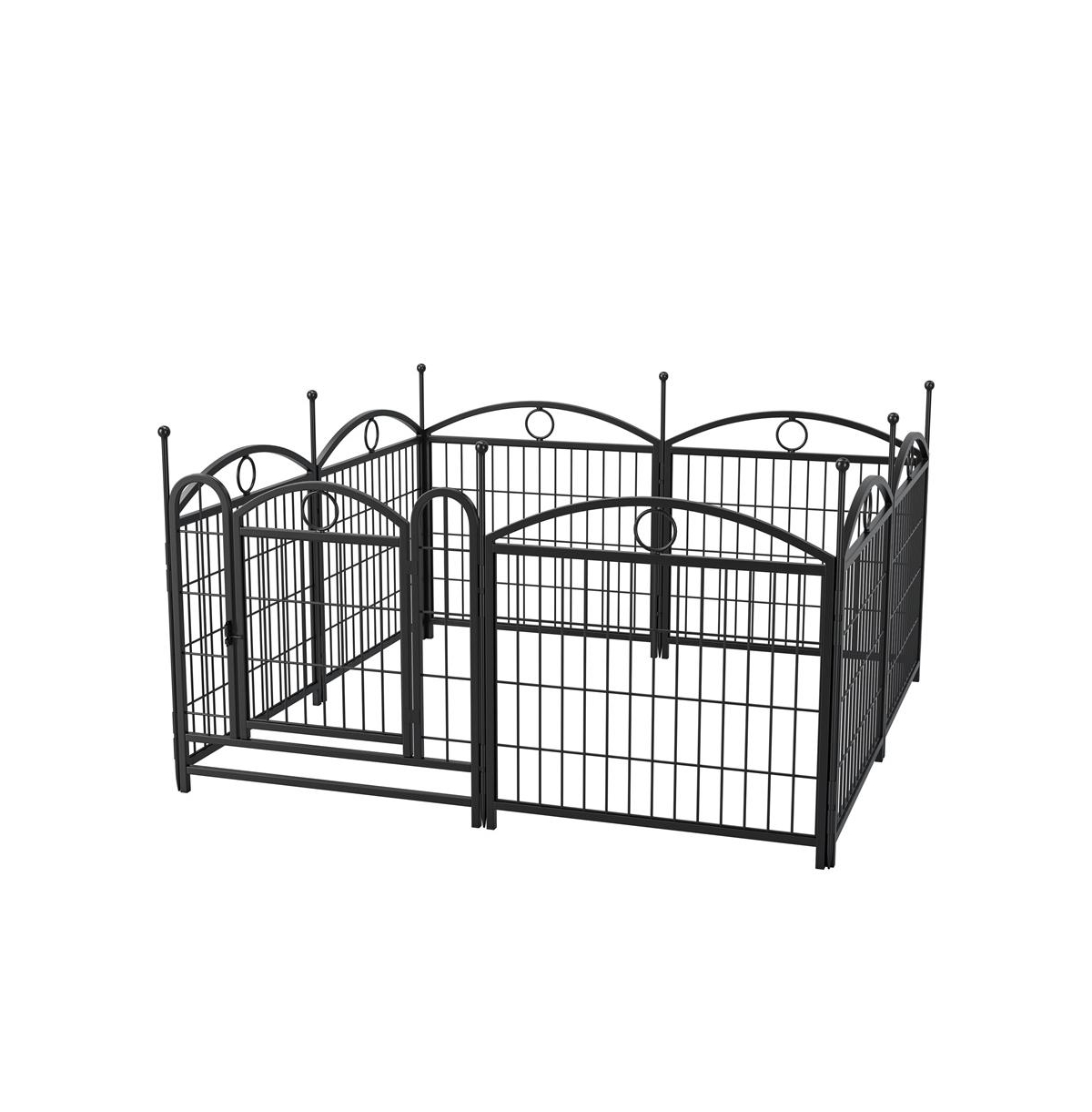 Click here for Aostirmotor 24 in H. 8 Black Panels Heavy Duty Met... prices