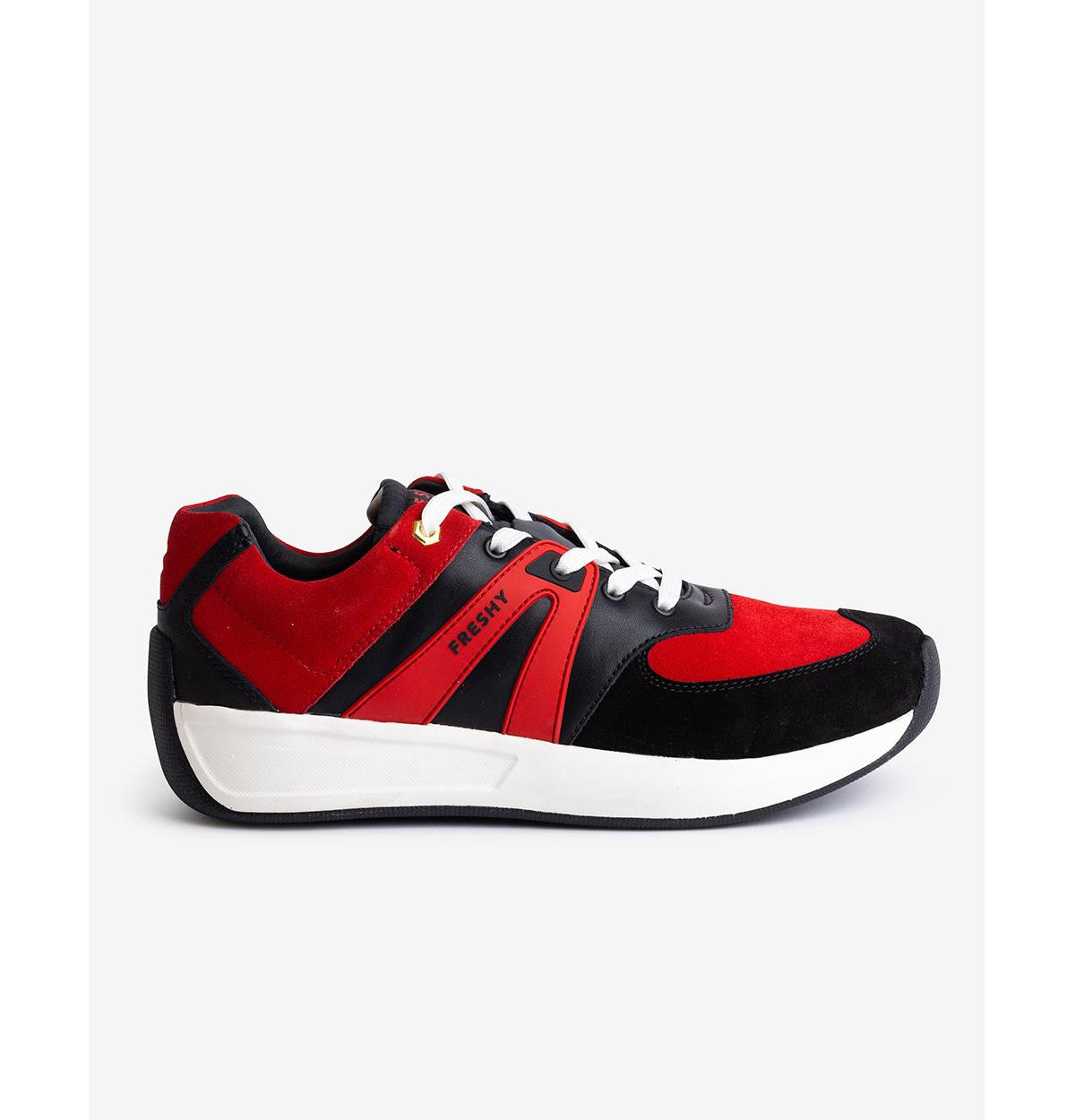 Click here for Freshy Mens Supafly Nites Sneaker - Black/red prices