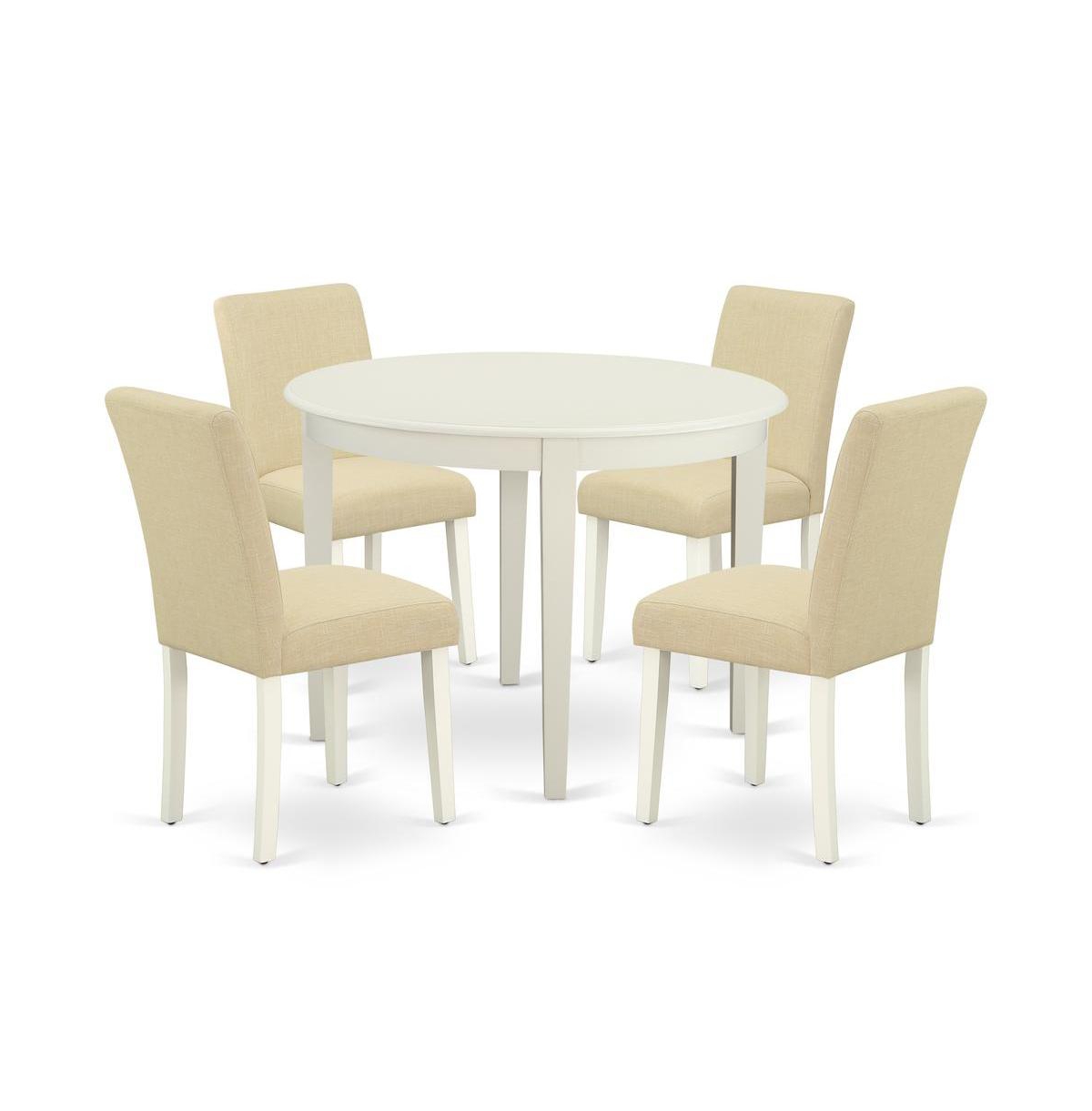 Click here for East West Furniture Dining Room Set Linen White -... prices