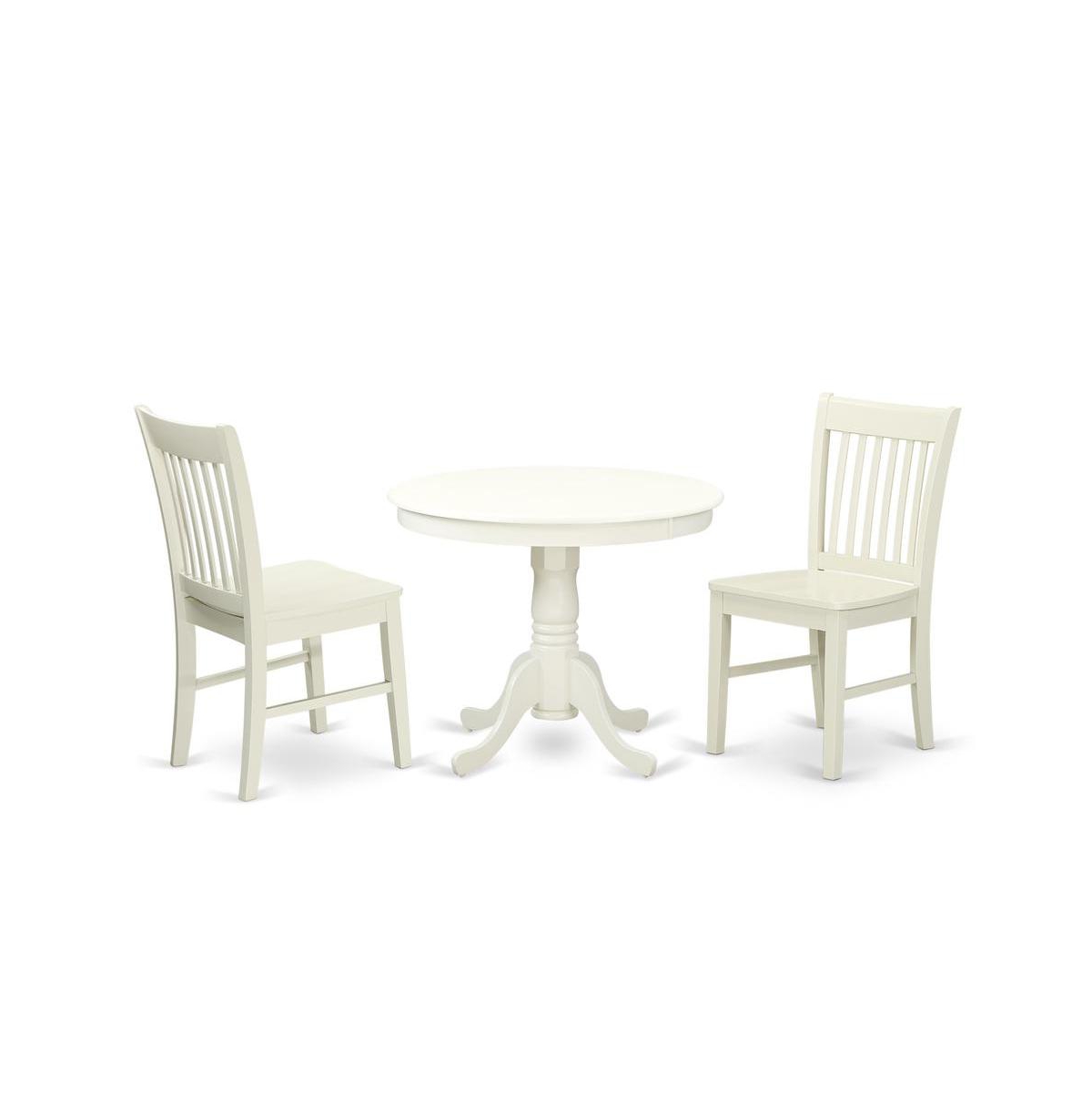 Click here for East West Furniture Dining Room Set Linen White -... prices