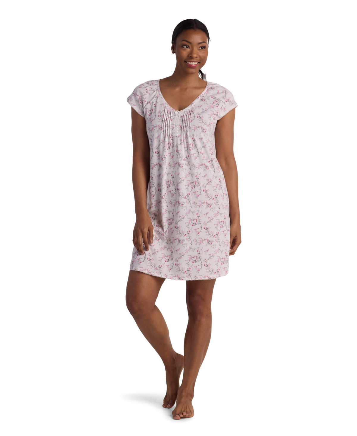 Click here for Miss Elaine Womens Short Sleeve Printed Night Dres... prices