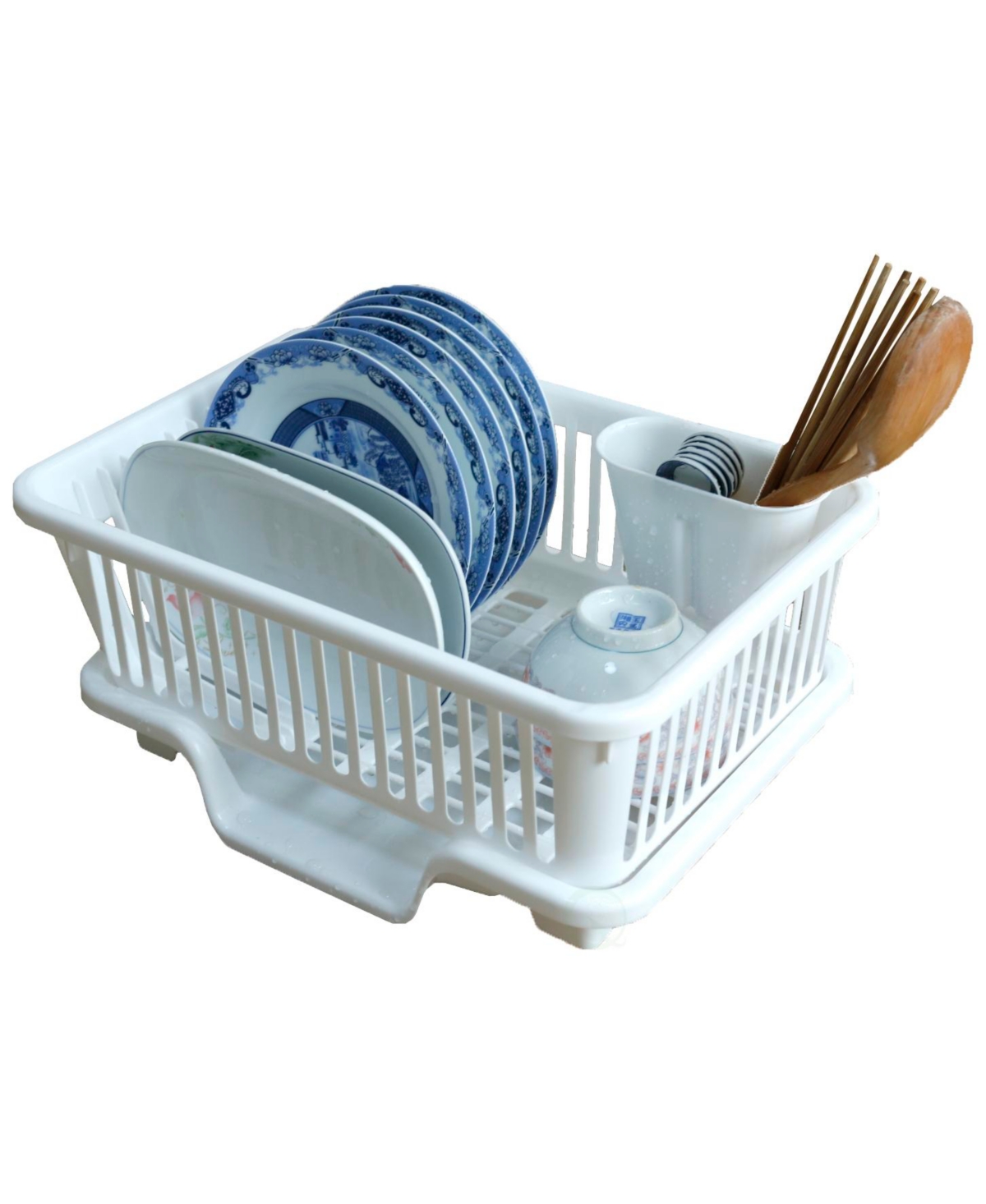 Click here for Basicwise Plastic Dish Rack with Drain Board and U... prices