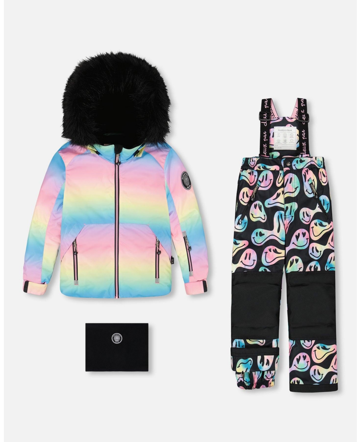 Click here for Deux par Deux Girl Two-Piece Play Snowsuit Smiley... prices