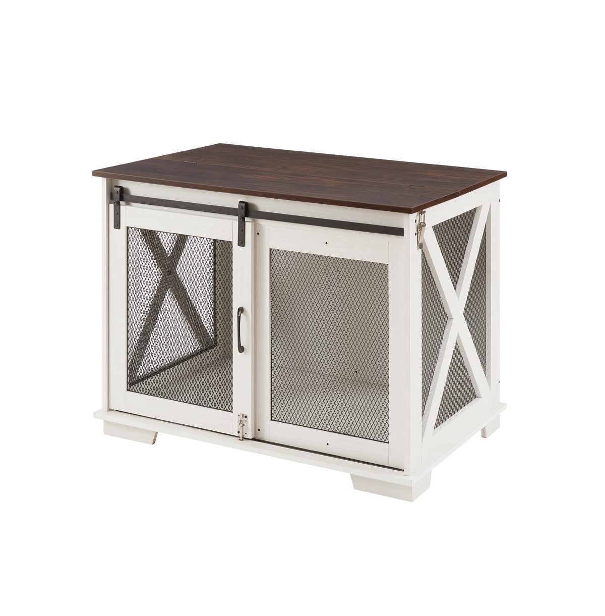 Click here for Aostirmotor White Farmhouse Dog Kennel End Table w... prices
