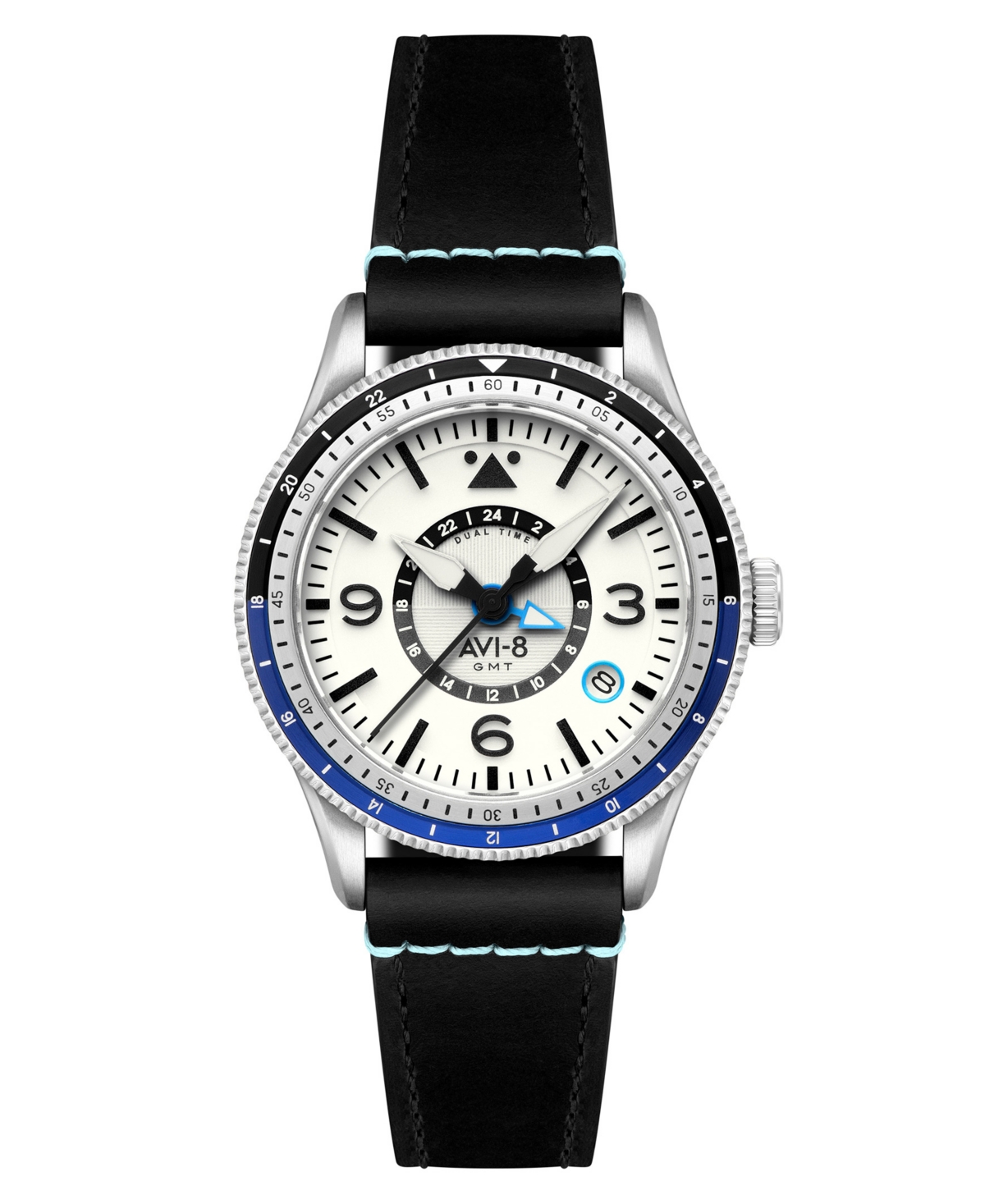 Click here for Avi-8 Mens Flyboy Black Leather Strap Watch  40mm... prices