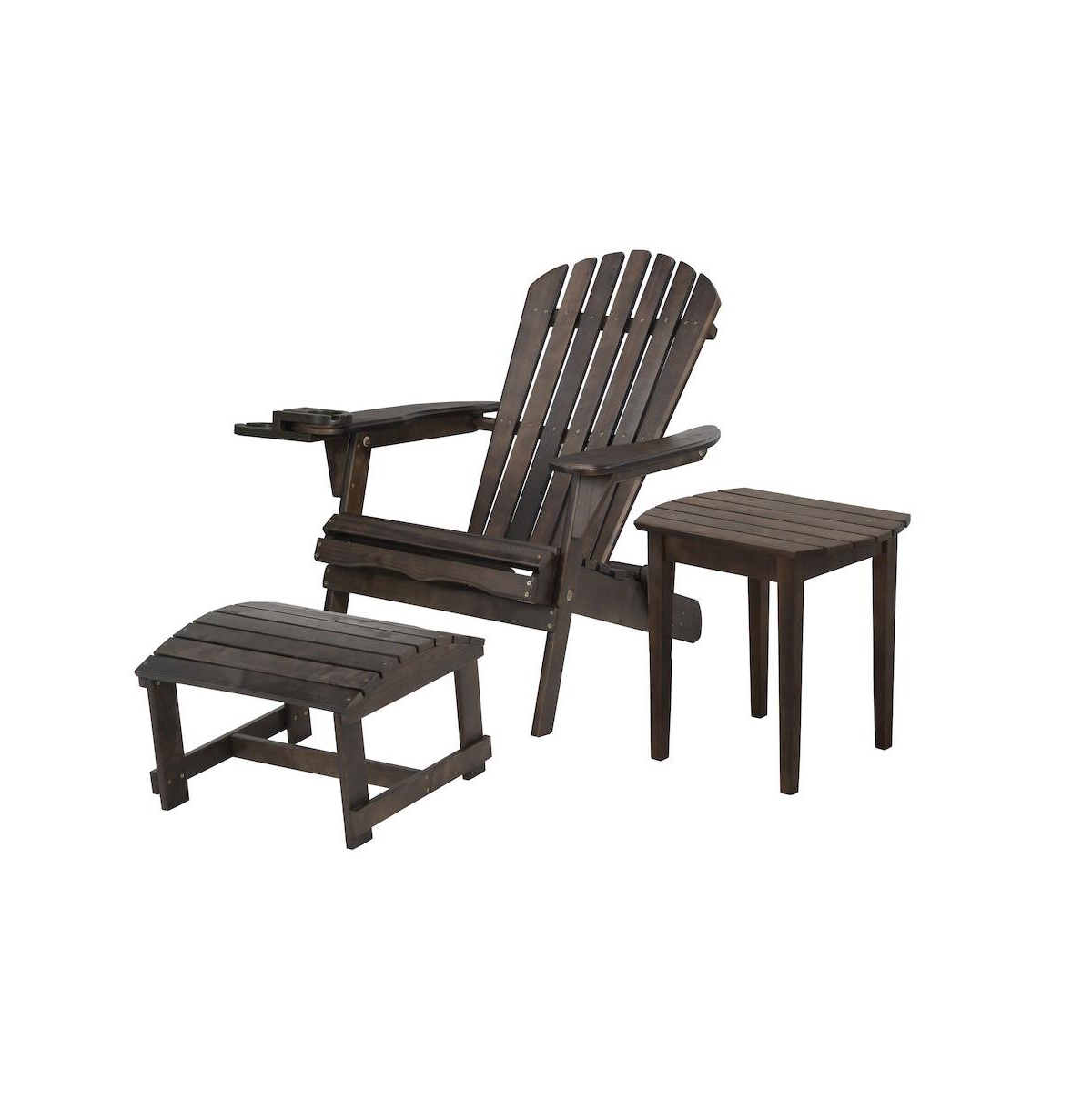 Click here for Jiallo Foldable Adirondack Chair With Cup Holder C... prices