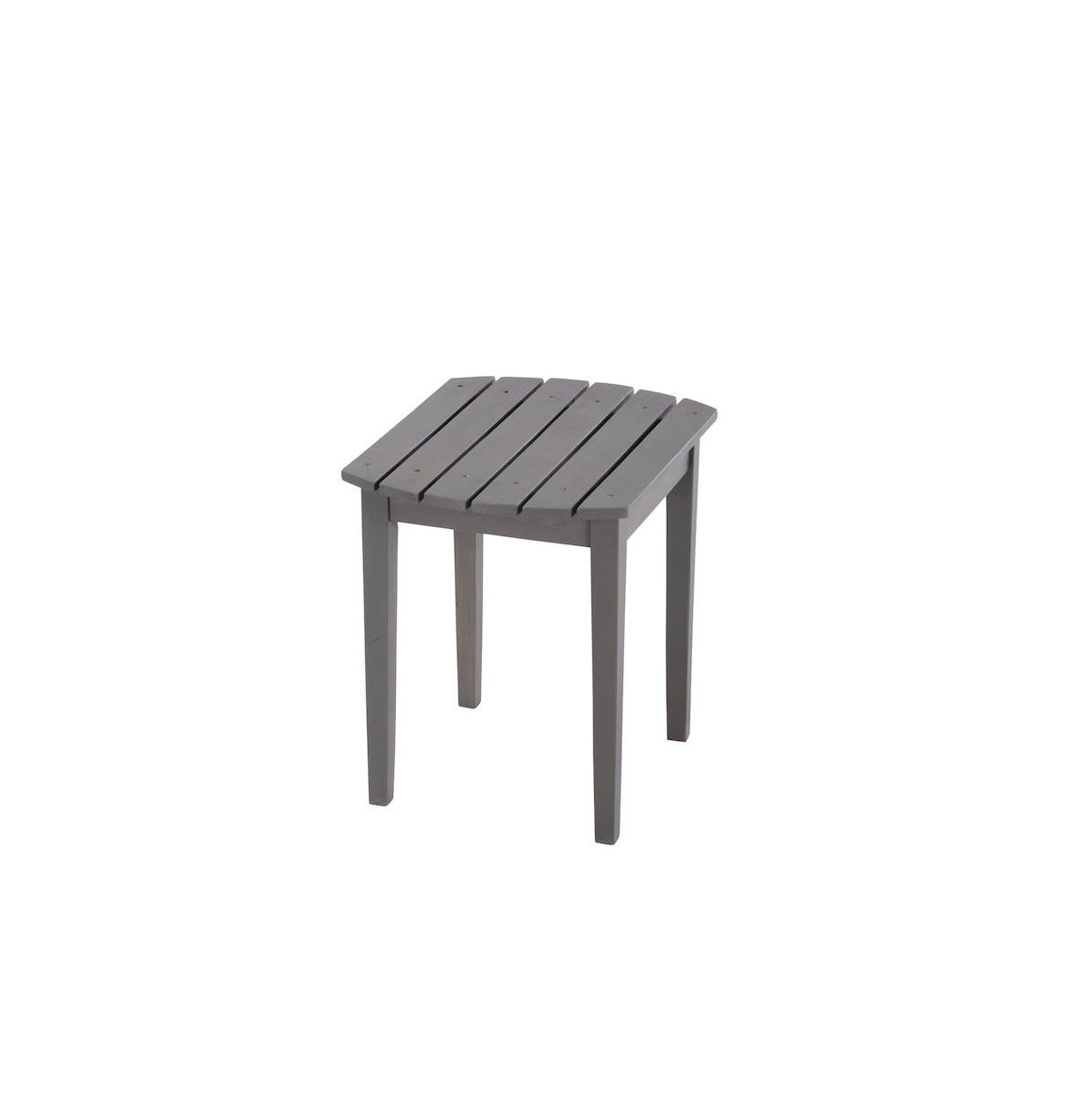 Click here for Jiallo Dark Grey Solid Wood Side Table - Dark grey prices