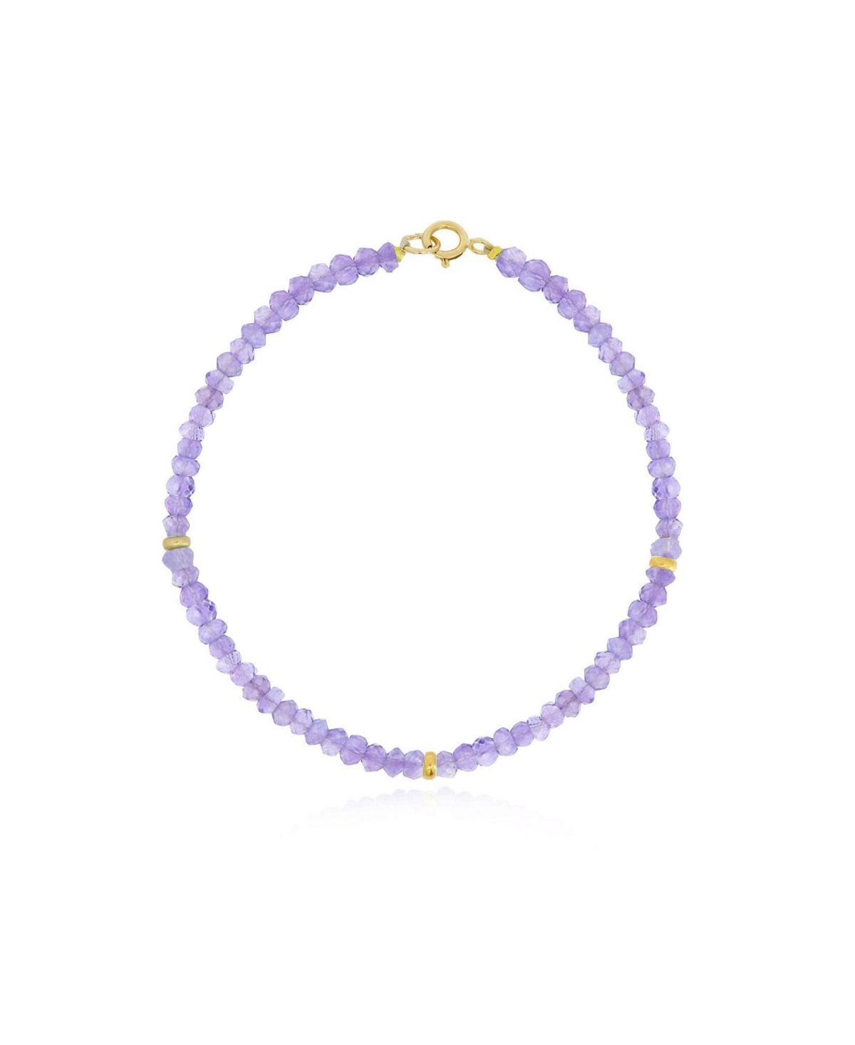 Click here for The Lovery Pink Amethyst Bead Bracelet 14K Gold -... prices