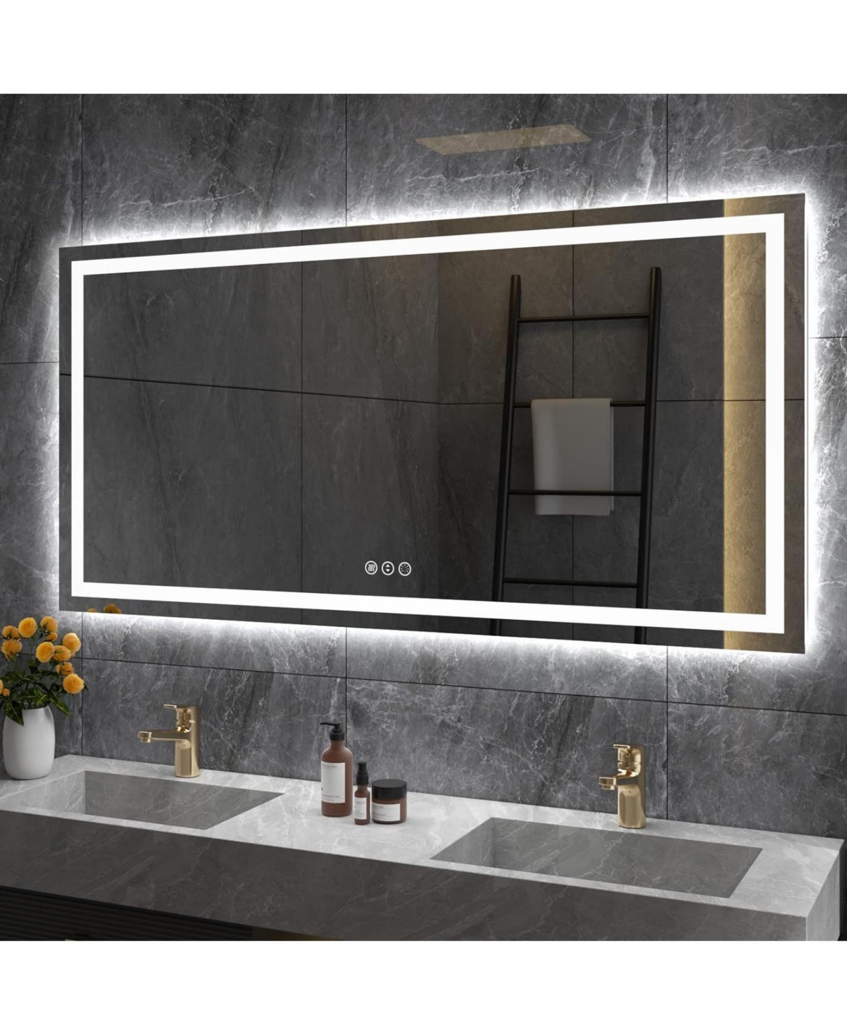 Click here for Amorho Led Bathroom Mirror  60 x 30 with Front Lig... prices