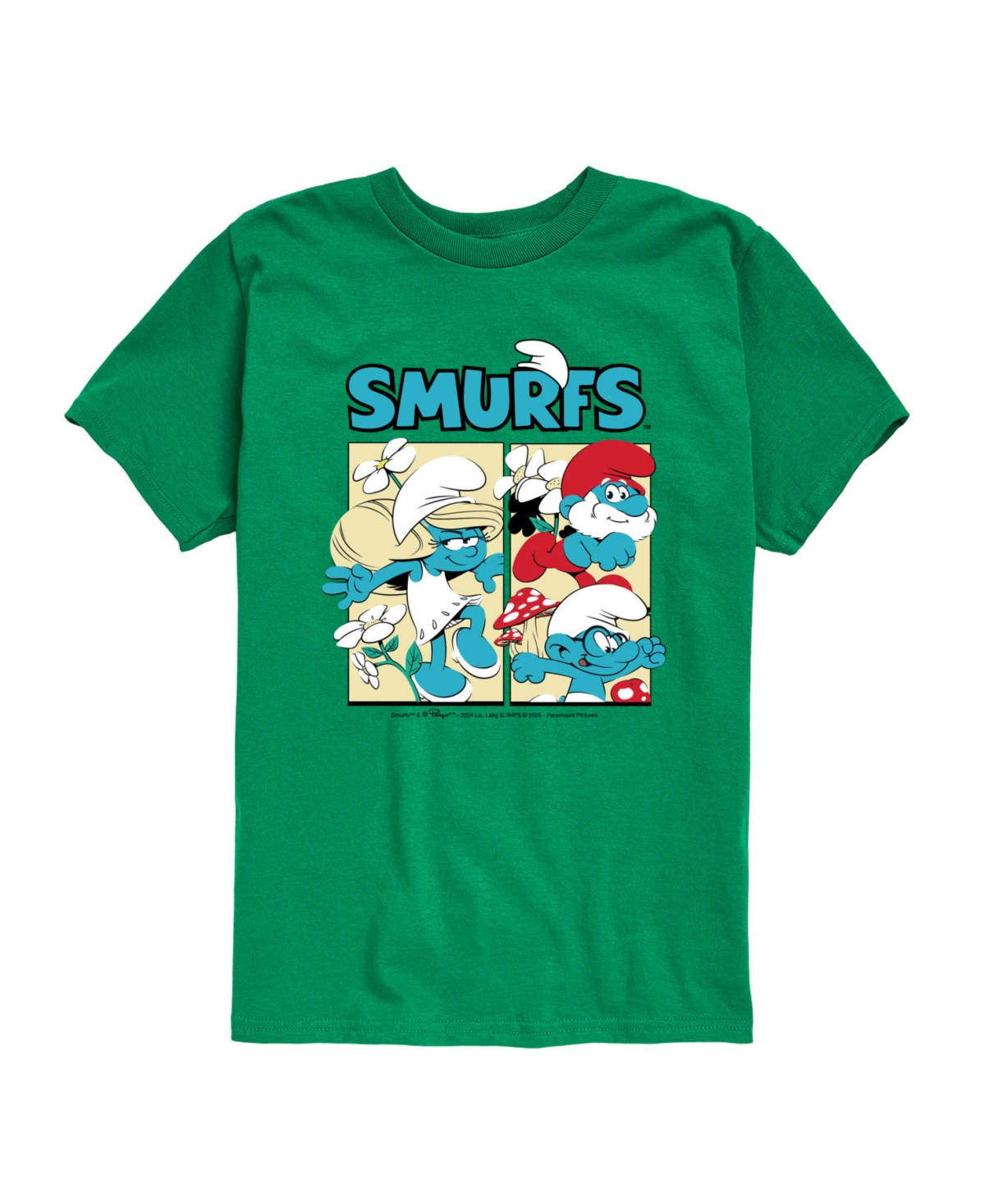 Click here for Smurfs Big Boys Comic Style Graphic T-Shirt - Gree... prices