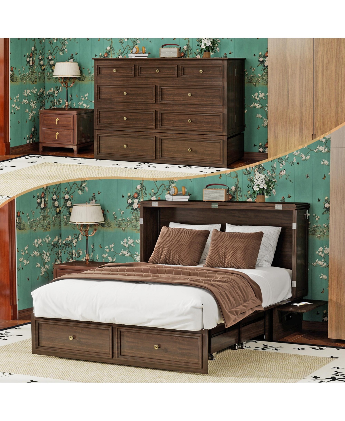 Click here for Livelylodge Murphy Bed Cabinet with Drawer Include... prices