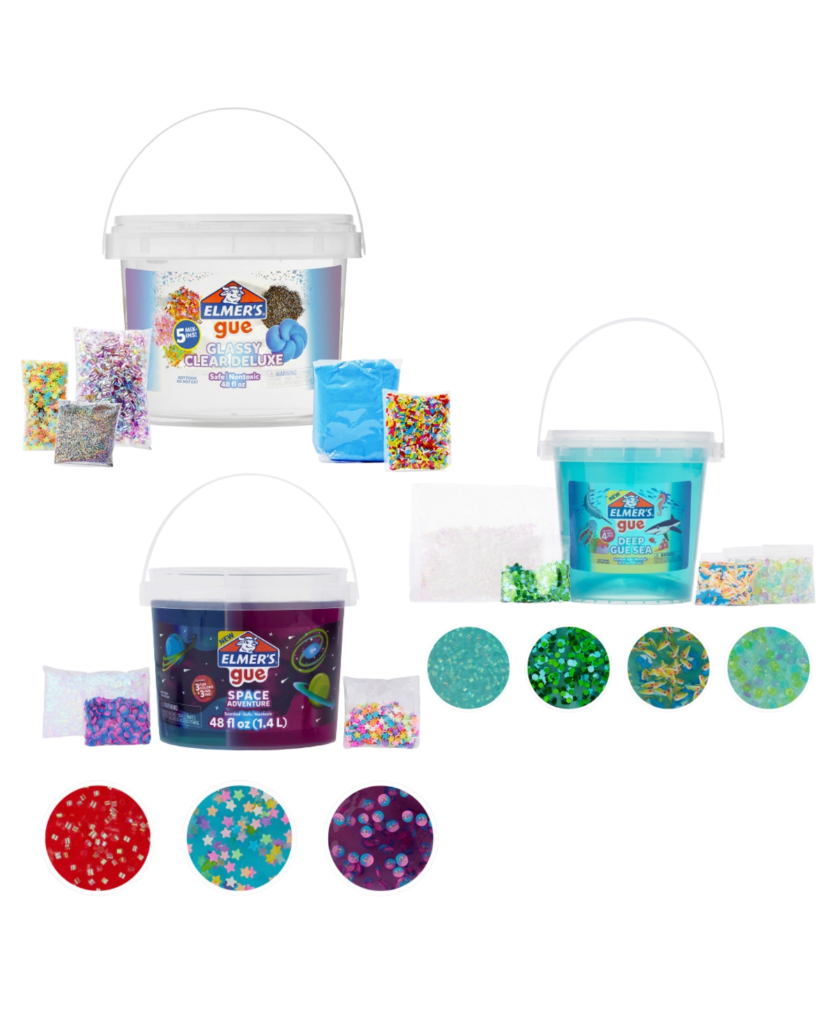 Click here for Elmers Gue Slime Bucket Variety Pack – 3 Th... prices