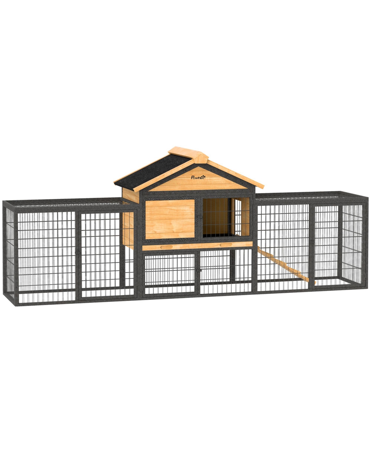 Click here for PawHut 85" Rabbit Hutch Outdoor with Steel Ru... prices