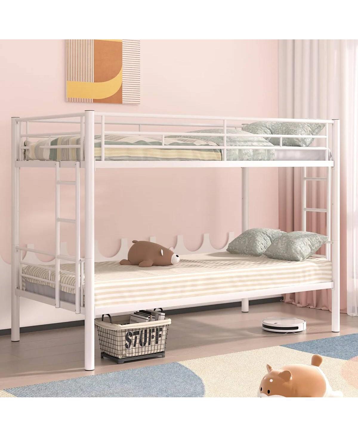Click here for Slickblue Heavy Duty Metal Twin Bunk Bed Frame wit... prices