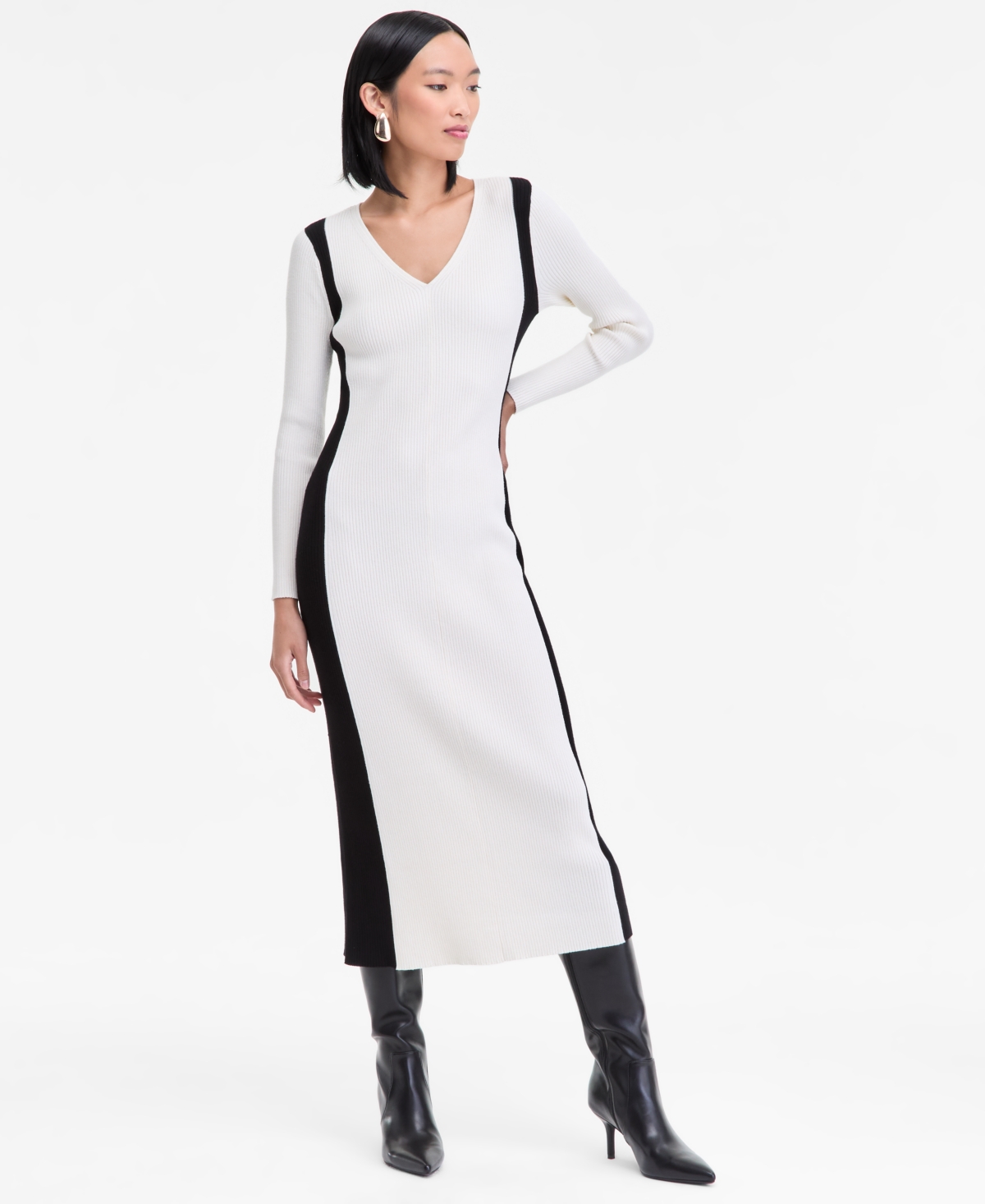 Click here for I.n.c. International Concepts Womens Contrast Pane... prices