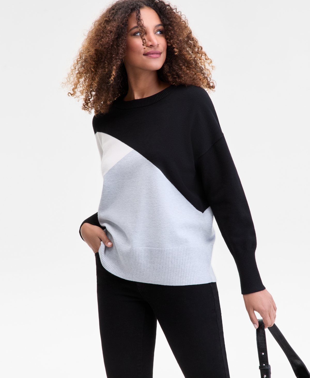 Click here for I.n.c. International Concepts Womens Colorblocked... prices