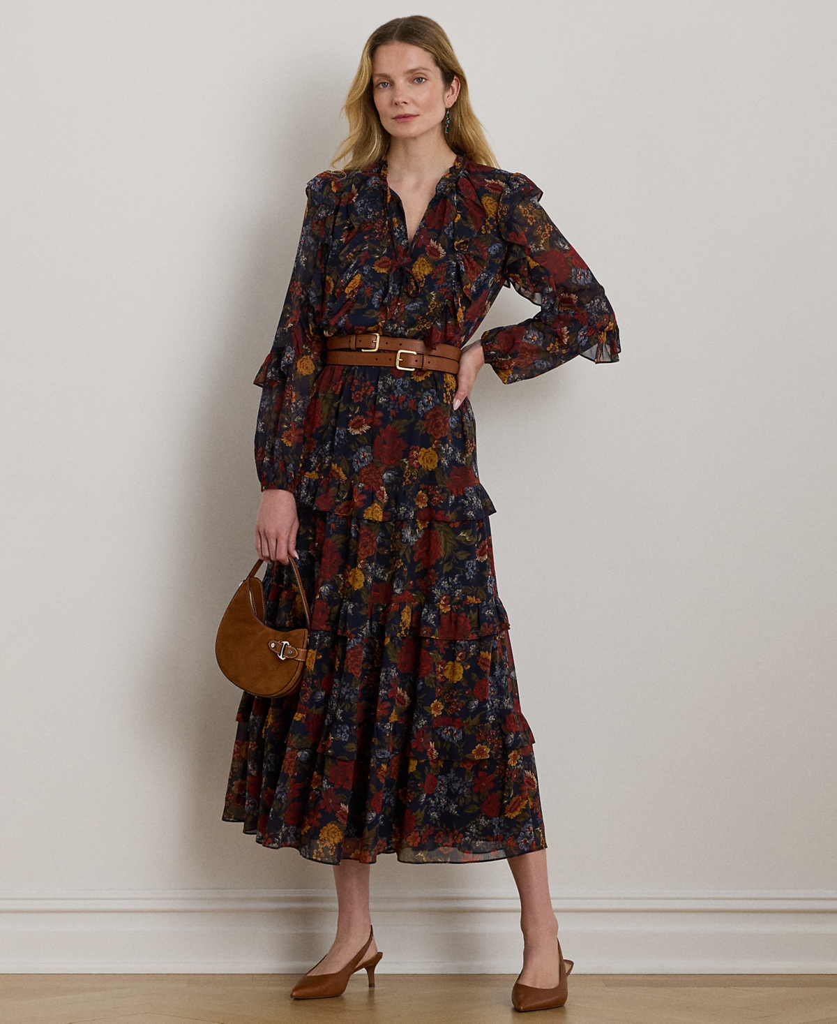 Click here for Lauren Ralph Lauren Petite Floral Crinkle Georgett... prices