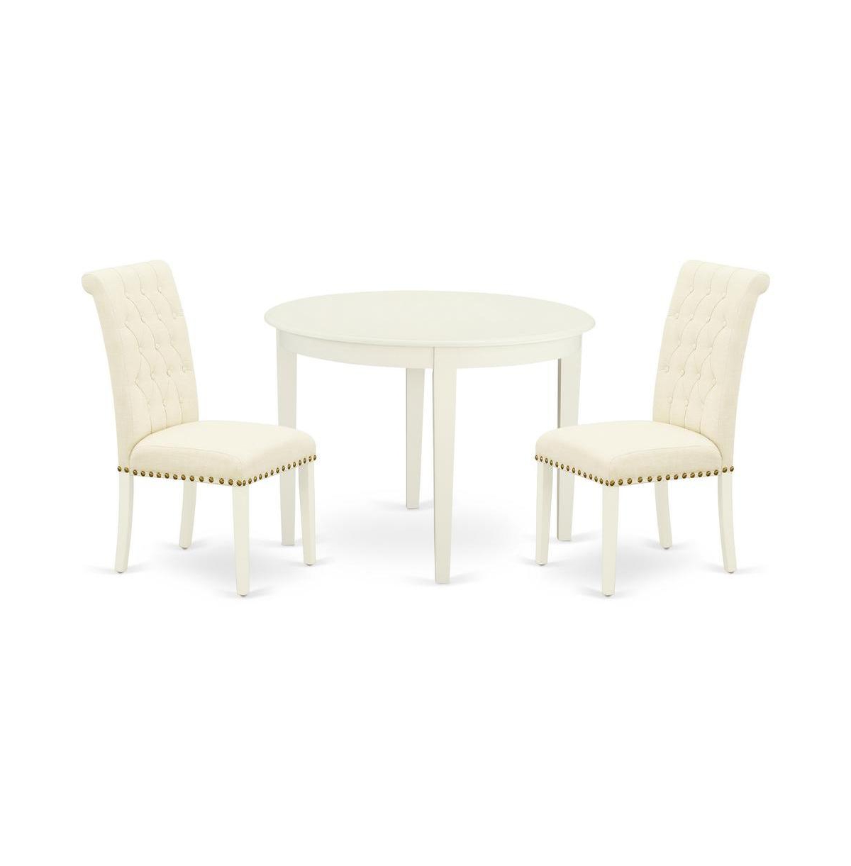 Click here for East West Furniture Dining Room Set Linen White -... prices