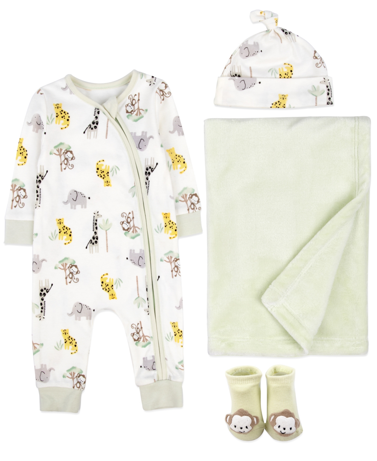 Click here for Baby Essentials Baby Boys 4-Piece Safari Coverall... prices