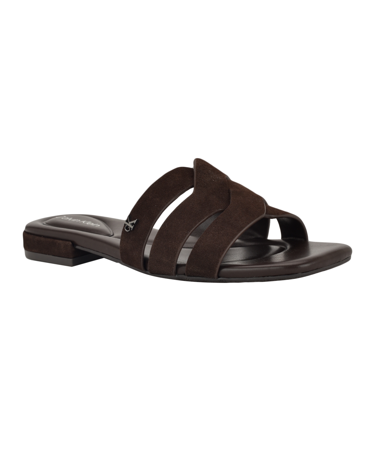 Click here for Calvin Klein Womens Tisha Slip-On Flat Sandals - D... prices