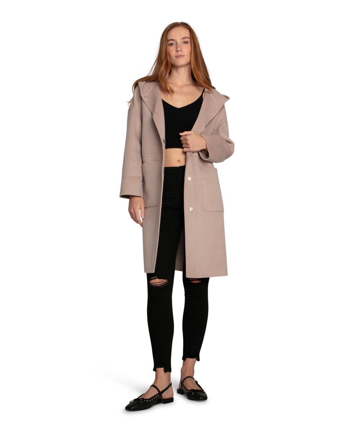 Click here for Belle & Bloom Womens Sunday Morning Hooded Coat prices