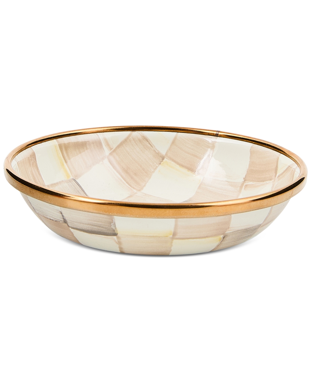 Click here for MacKenzie-Childs Mocha Check Dipping Bowl - Mocha prices