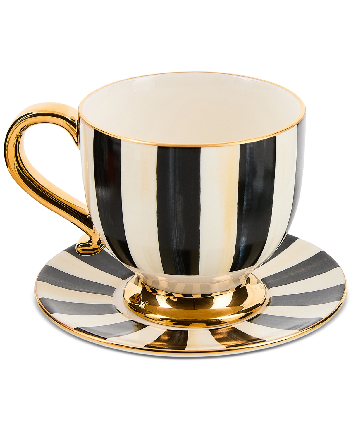 Click here for MacKenzie-Childs Courtly Stripe Cappuccino Cup & S... prices