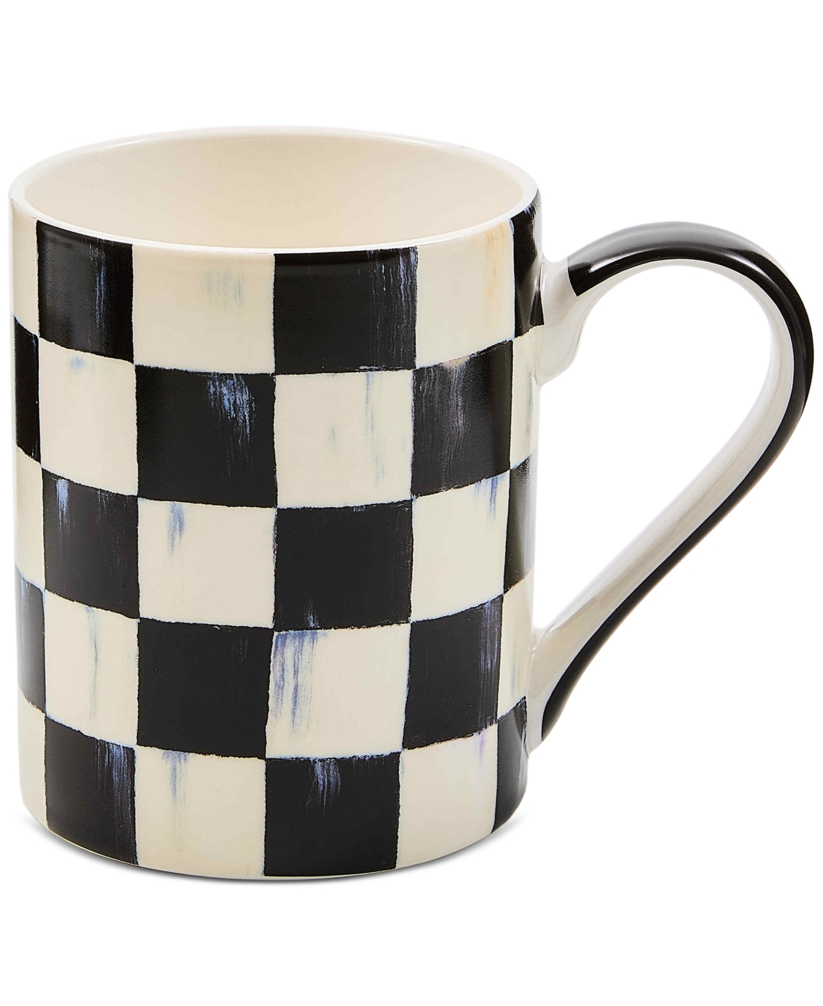 Click here for MacKenzie-Childs Courtly Check Porcelain Mug - Bla... prices