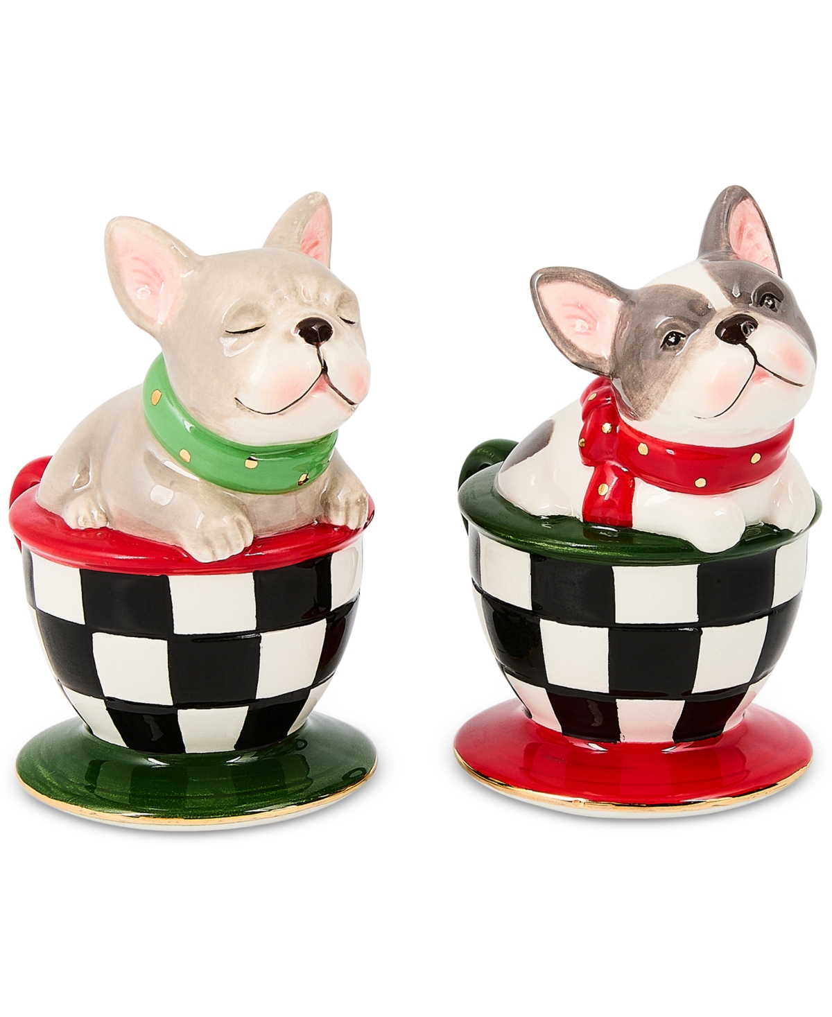 Click here for MacKenzie-Childs Check It Out French Bulldog Salt... prices