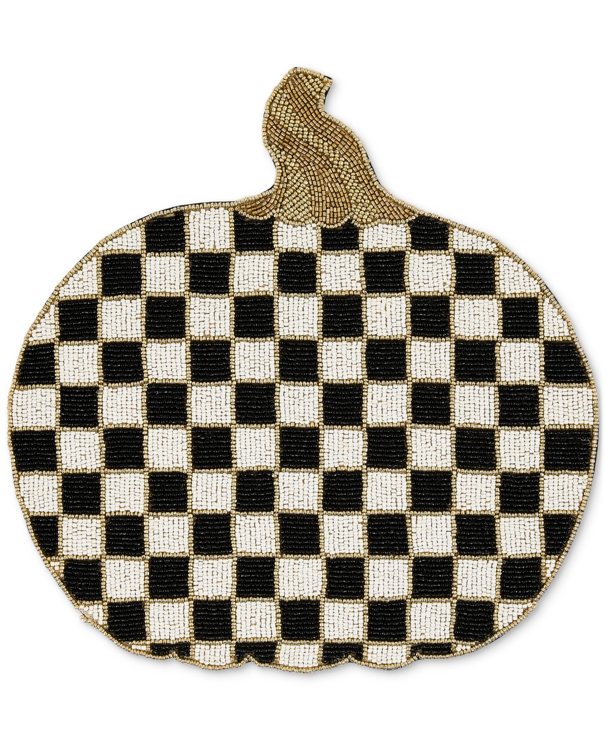 Click here for MacKenzie-Childs Courtly Check Pumpkin Beaded Plac... prices