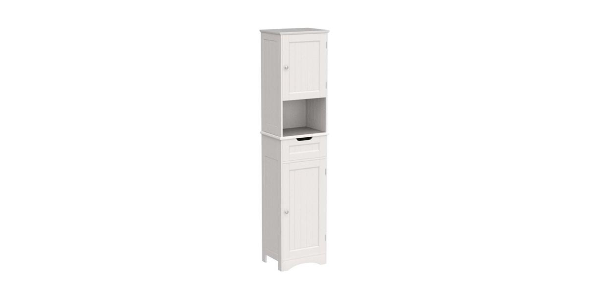 Click here for Slickbue Linen Tower Cabinet for Bathroom with 2 D... prices