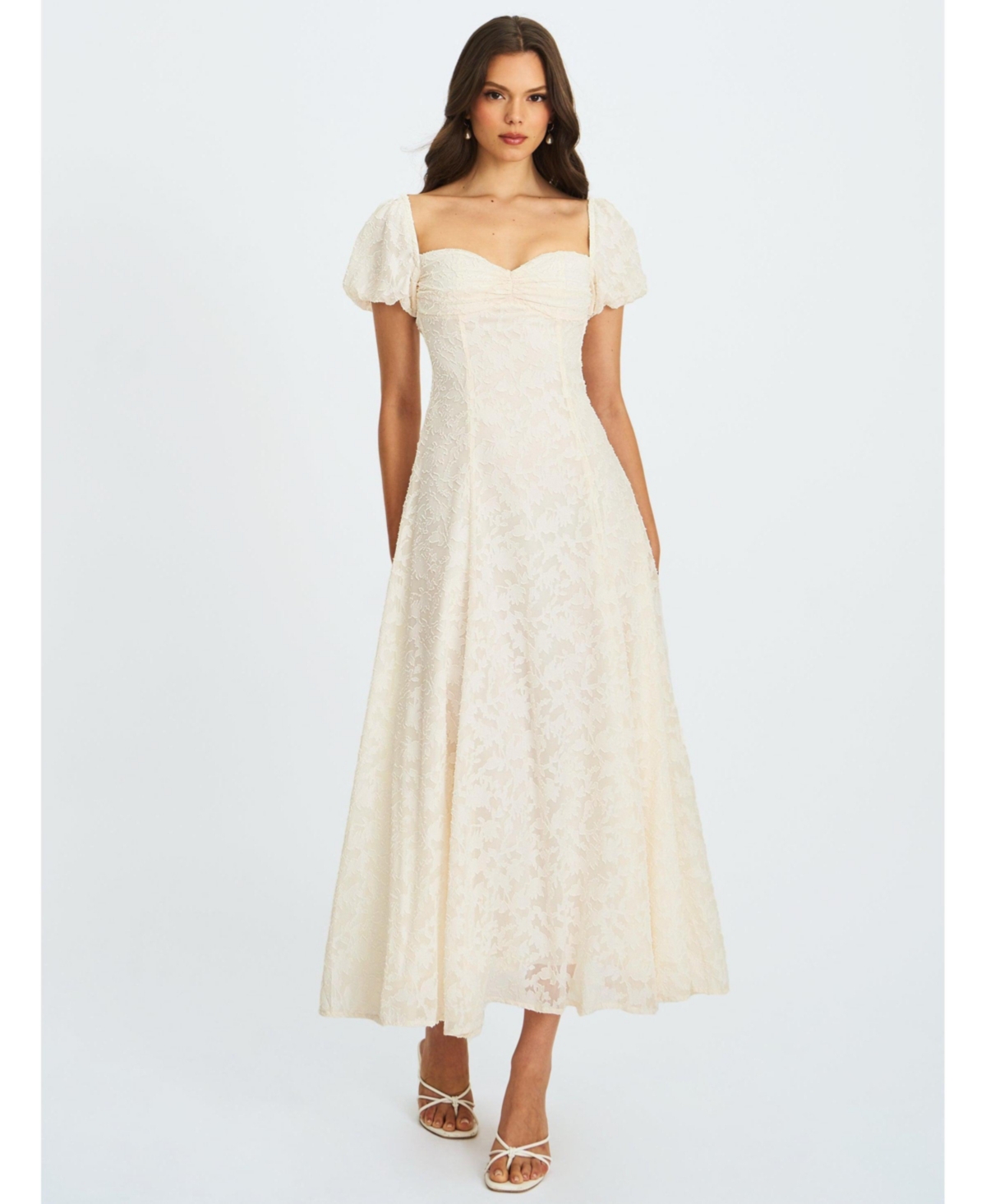 Click here for Miss Circle Women Pandora White Bubble Sleeve Back... prices