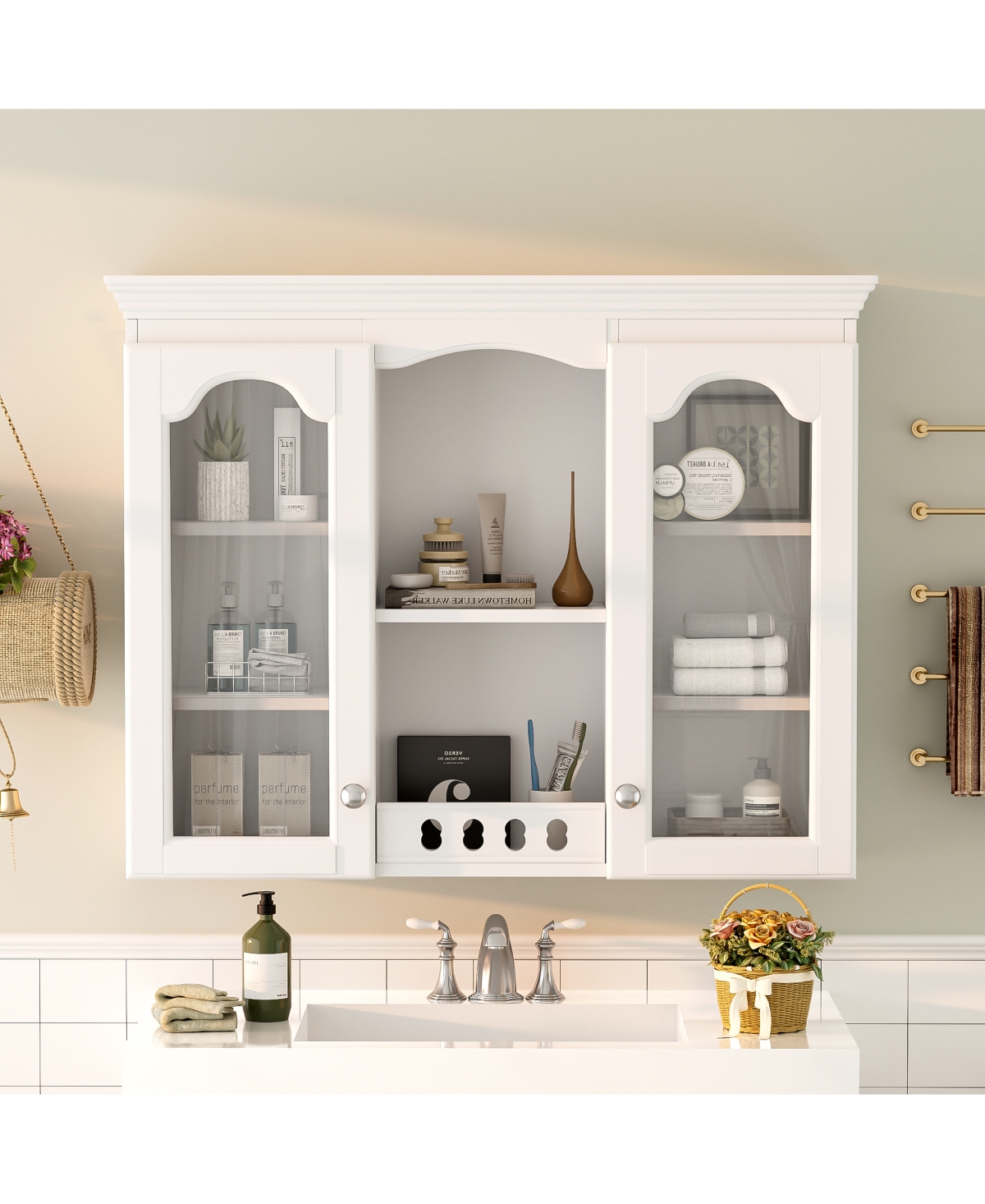 Click here for Casainc Wall Mounted Medicine Cabinet with 2 Glass... prices