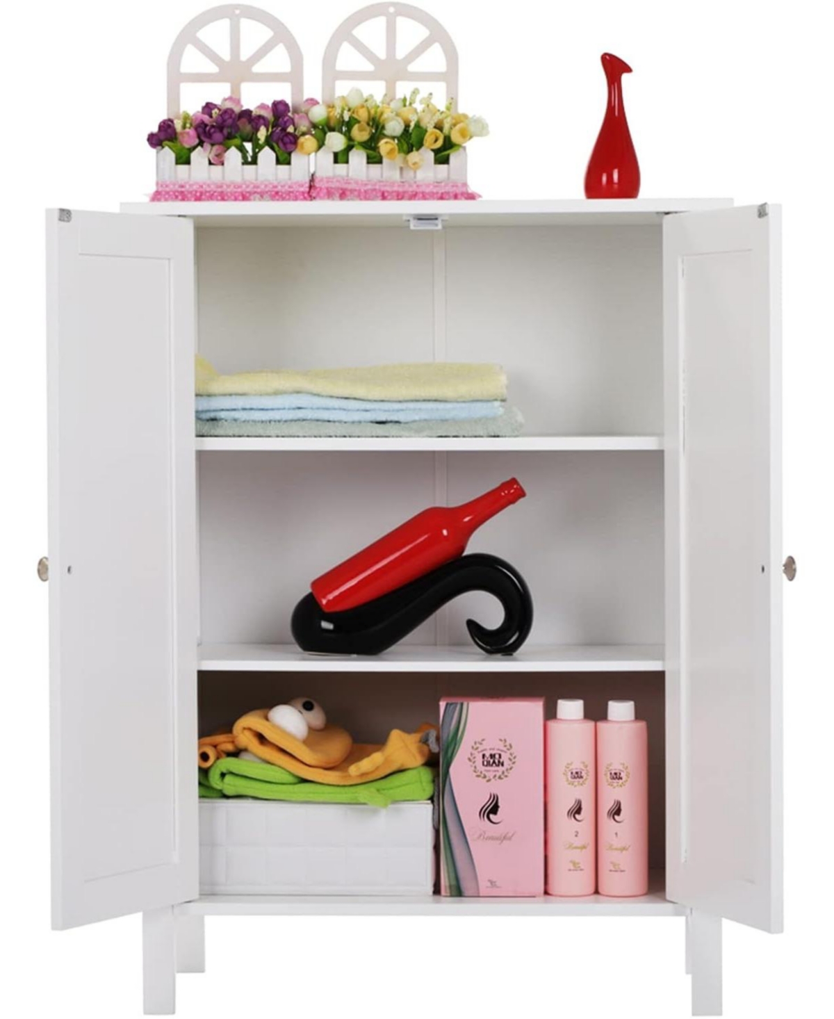 Click here for Vanirror Compact Storage Cabinet with Doors & Adju... prices