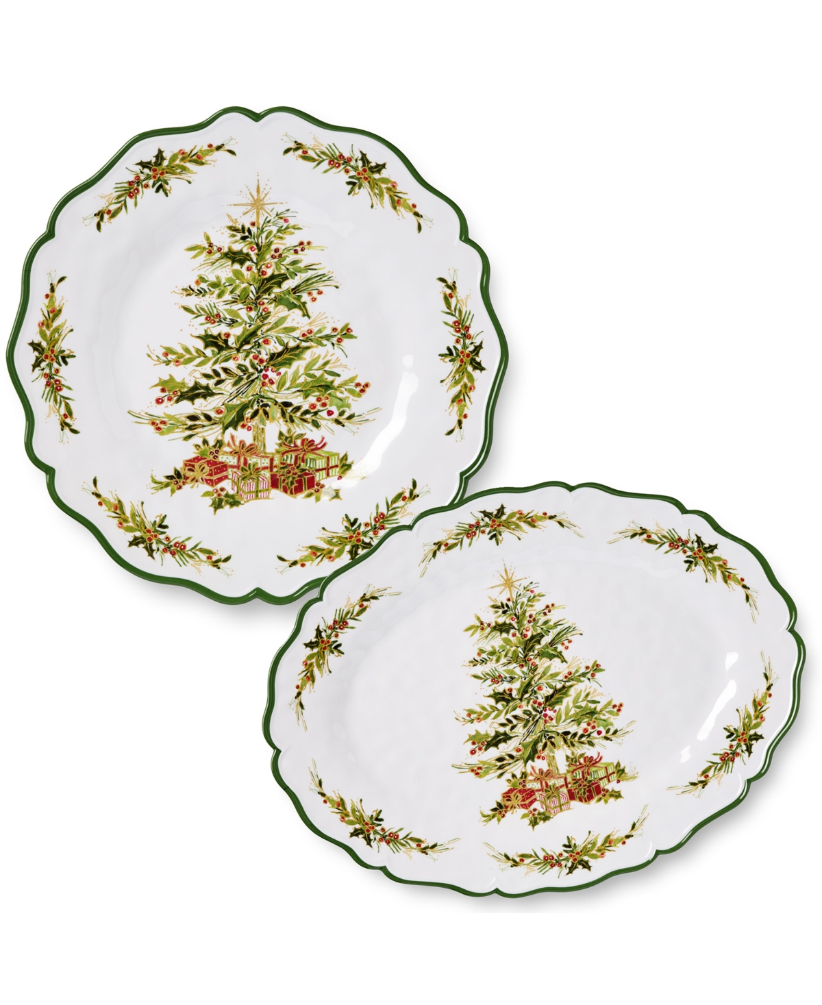 Click here for Certified International Holly Tree Melamine 2-Pc.... prices