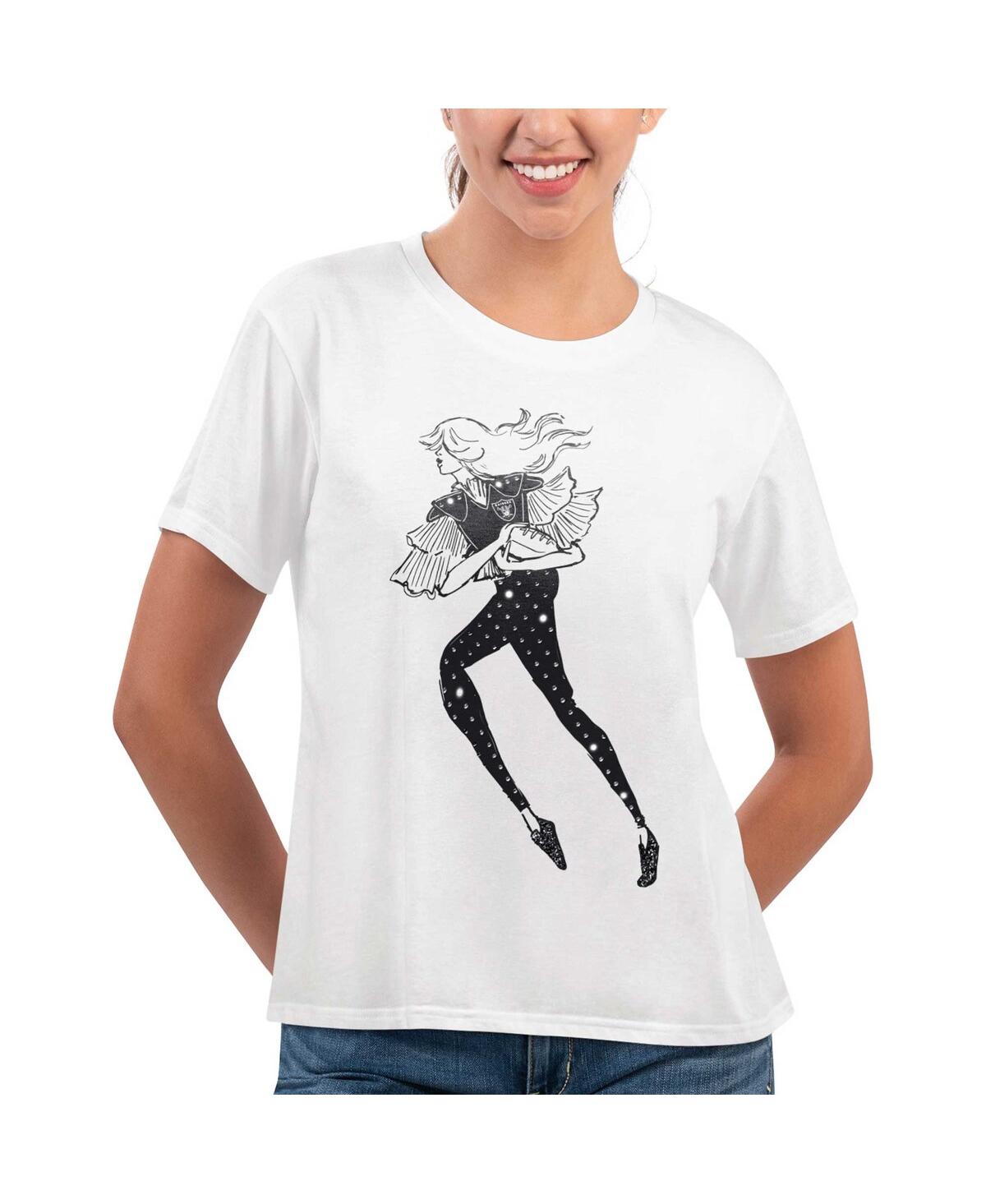 Click here for Womens White Las Vegas Raiders Play The Ball T-Shi... prices