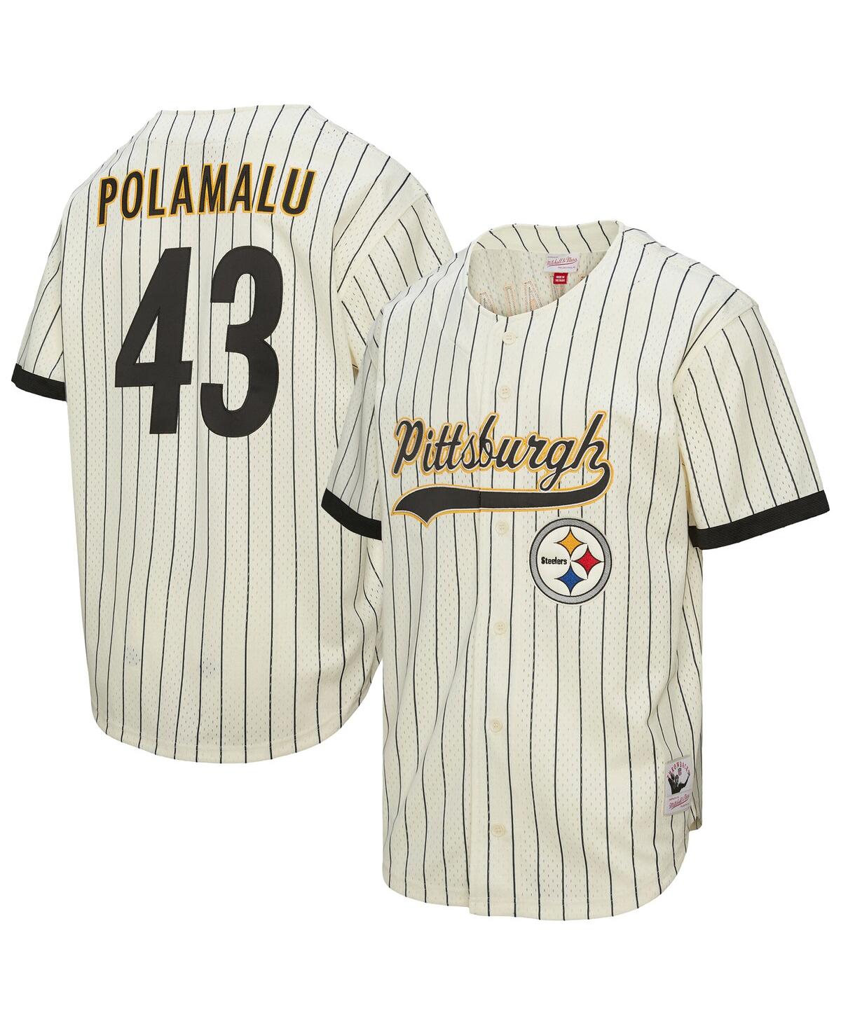 Click here for Mitchell & Ness Mens Troy Polamalu Cream Pittsburg... prices