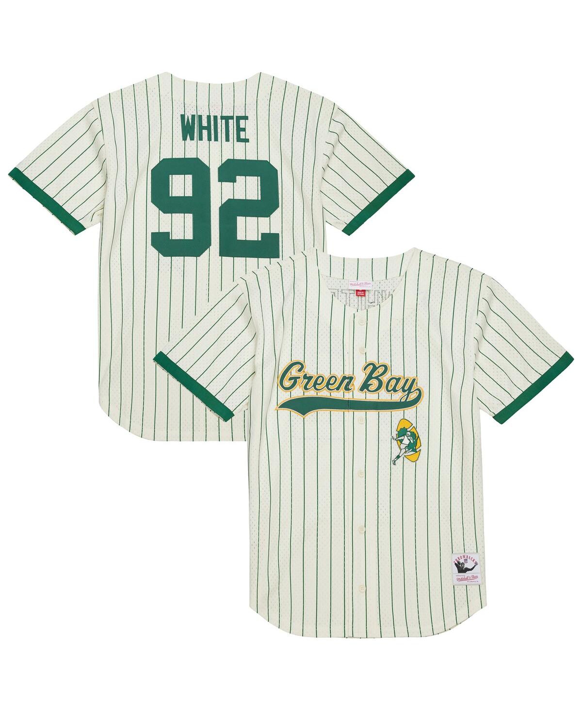 Click here for Mitchell & Ness Mens Reggie White Cream Green Bay... prices