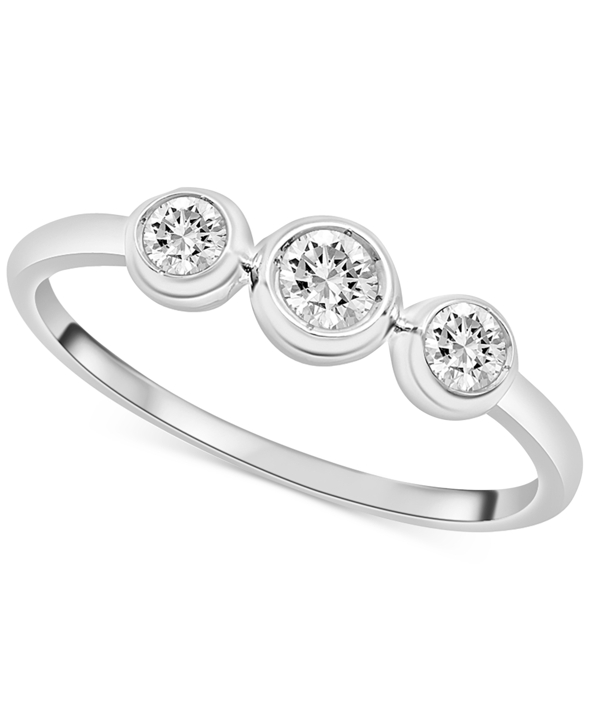 Click here for Wrapped Diamond Triple Bezel Ring (1/4 ct. t.w.) i... prices