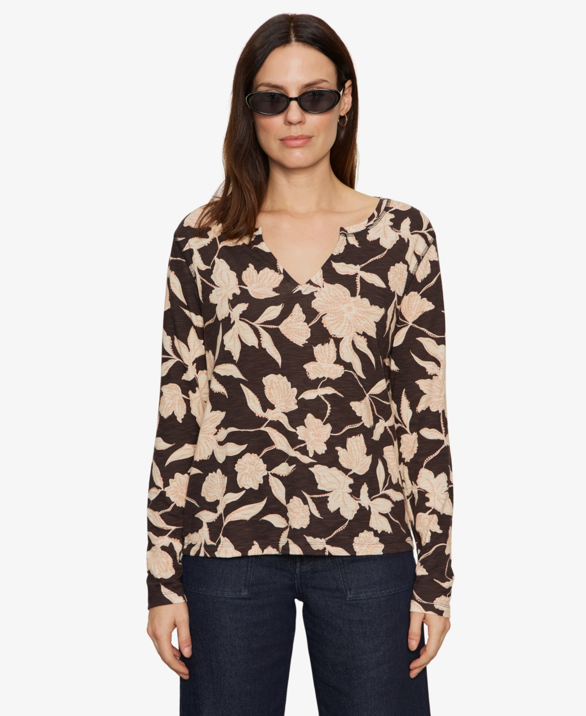 Click here for Sanctuary Womens Printed Long-Sleeve T-Shirt - Sem... prices