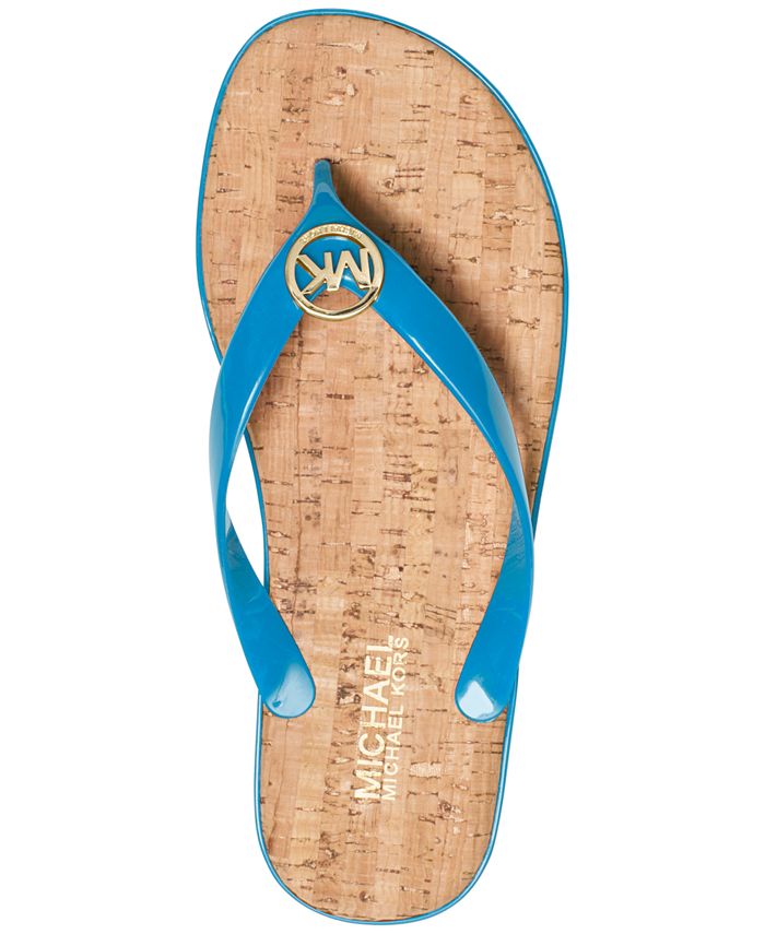 Michael Kors MK Jet Set Jelly Flat Sandals - Macy's