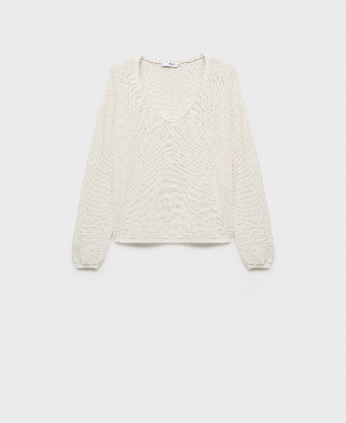 Click here for Mango Womens V-Neck Knit Sweater - White prices
