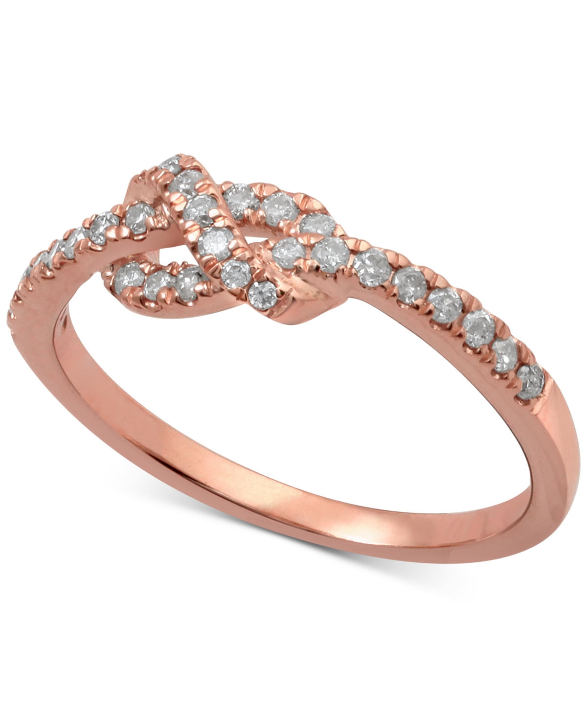 Click here for Diamond Knot Band (1/4 ct. t.w.) in 14k Rose  Yell... prices