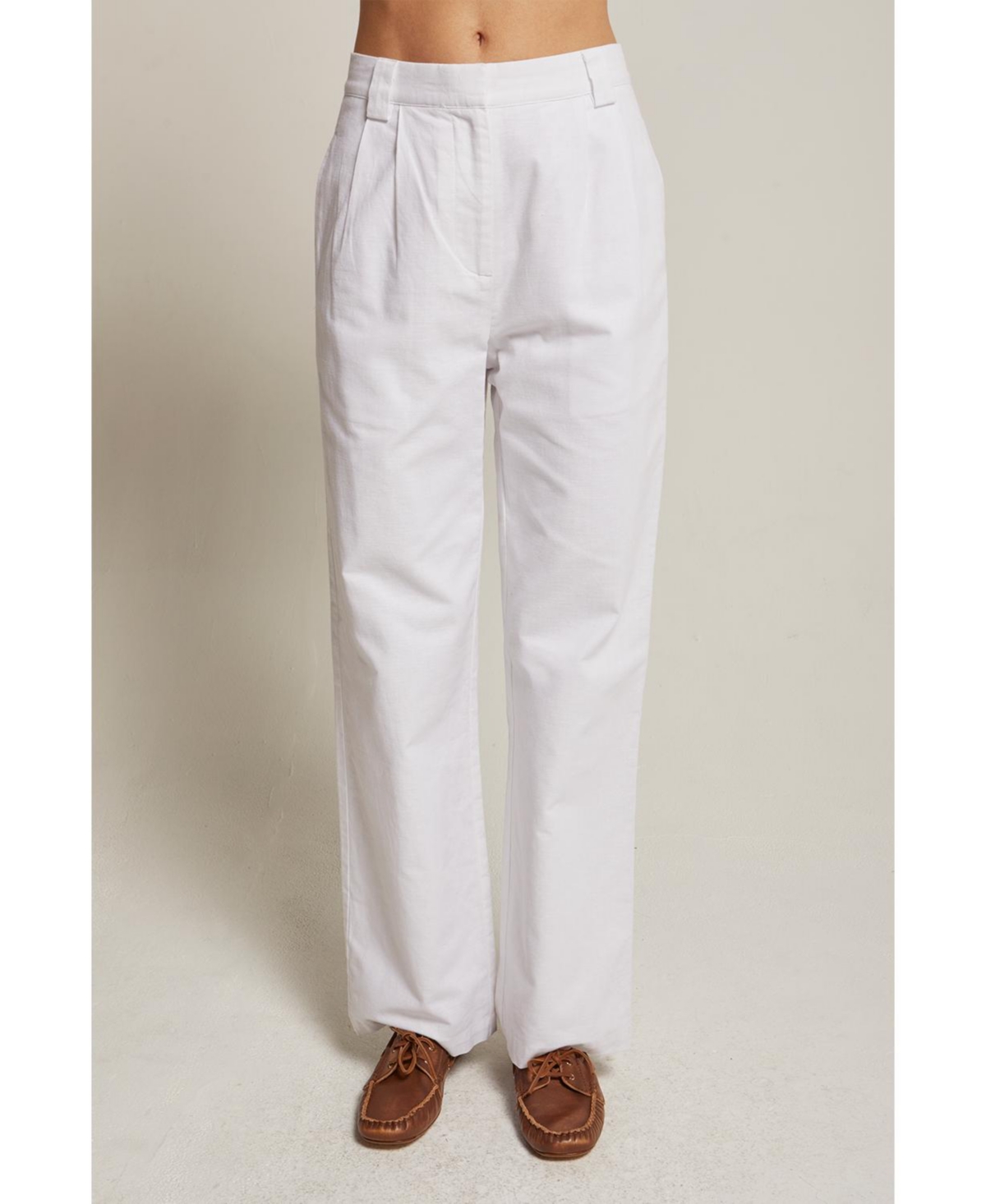 Click here for Crescent Womens Erin Straight Leg Linen Trousers S... prices