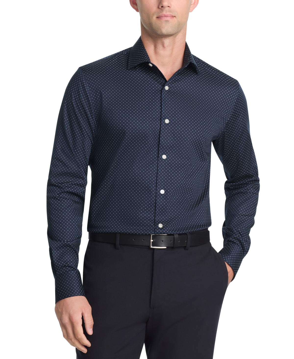 Click here for Tommy Hilfiger Mens Th Flex Slim Fit Dress Shirt -... prices