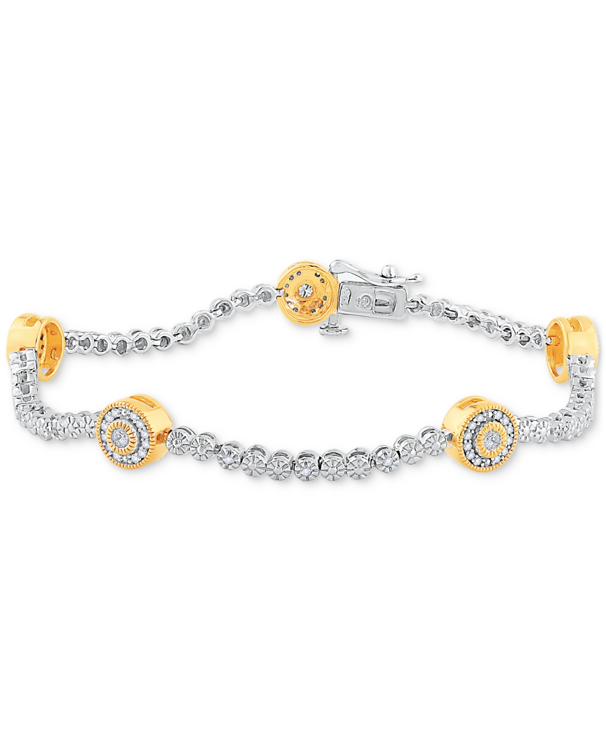 Click here for Diamond Circle Bracelet in 14k Gold over Sterling... prices