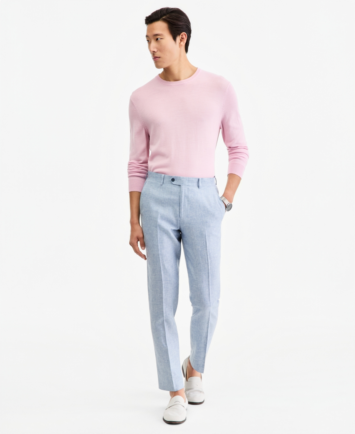 Click here for Bar Iii Mens Slim-Fit Linen-Blend Suit Separates P... prices